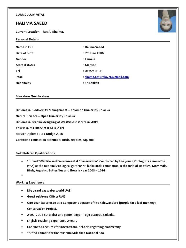 CV Halima Wildlife-5 | PDF