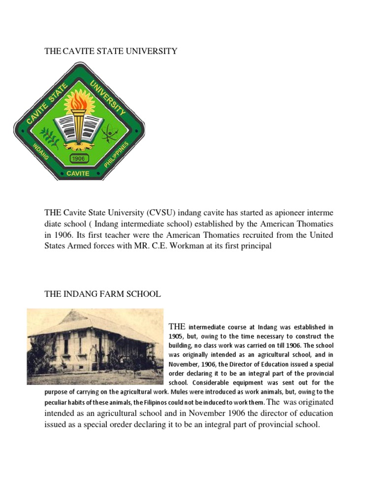The Cavite State University | PDF | Educational Stages