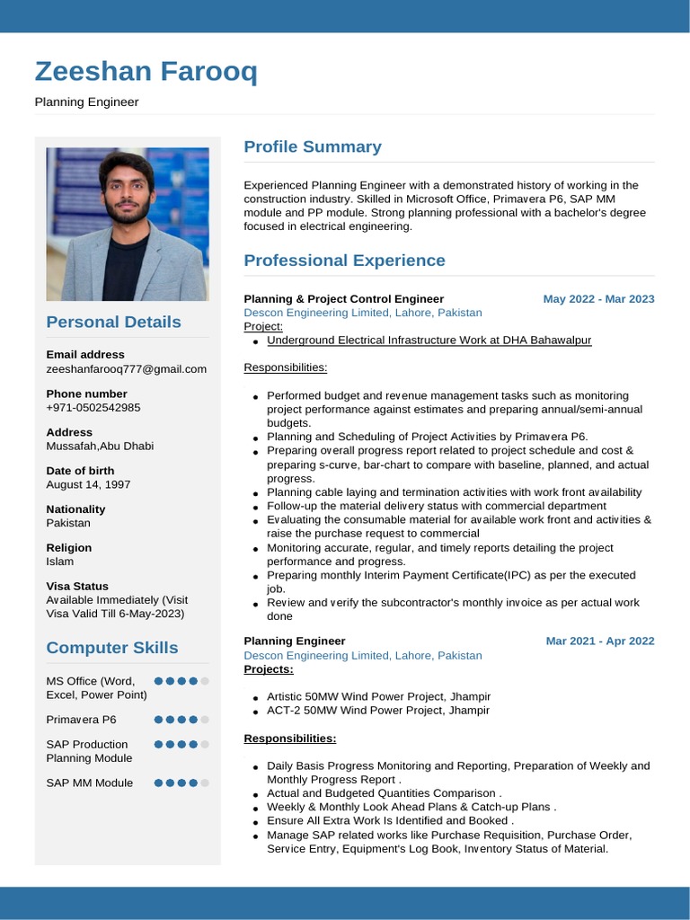 Resume Zeeshan Farooq | PDF