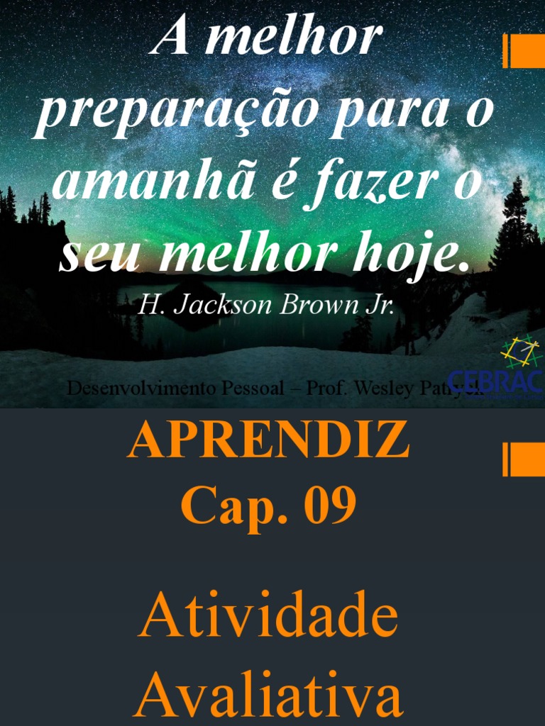 Módulo APRENDIZ - Cap 09 - Atividade Avaliativa | PDF