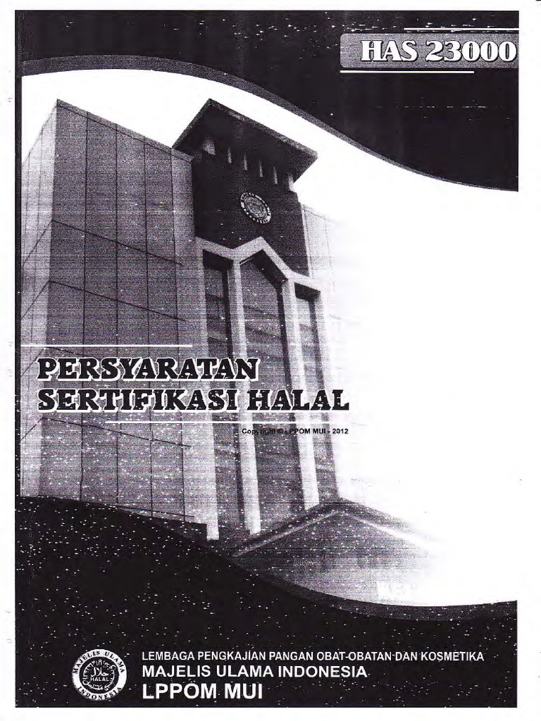 Persyaratan Sertifikasi Halal HAS 23000 | PDF | Kesehatan Holistik | Sains & Matematika