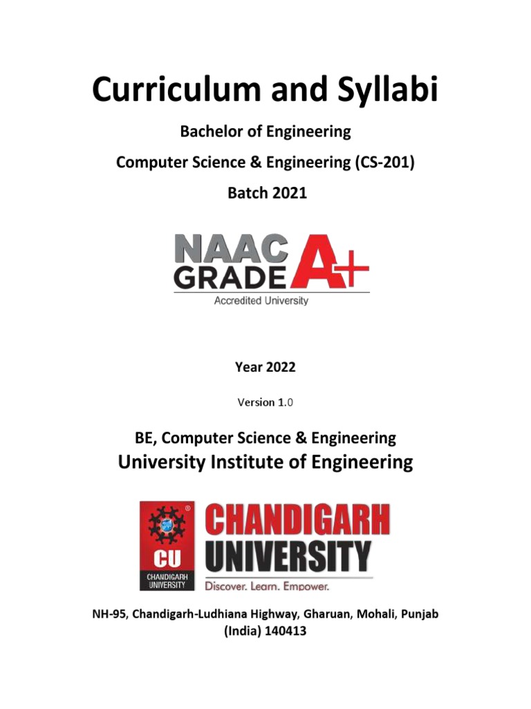 Syllabus 4th Semester (Batch 2025 Passouts) - For CS201 | PDF ...