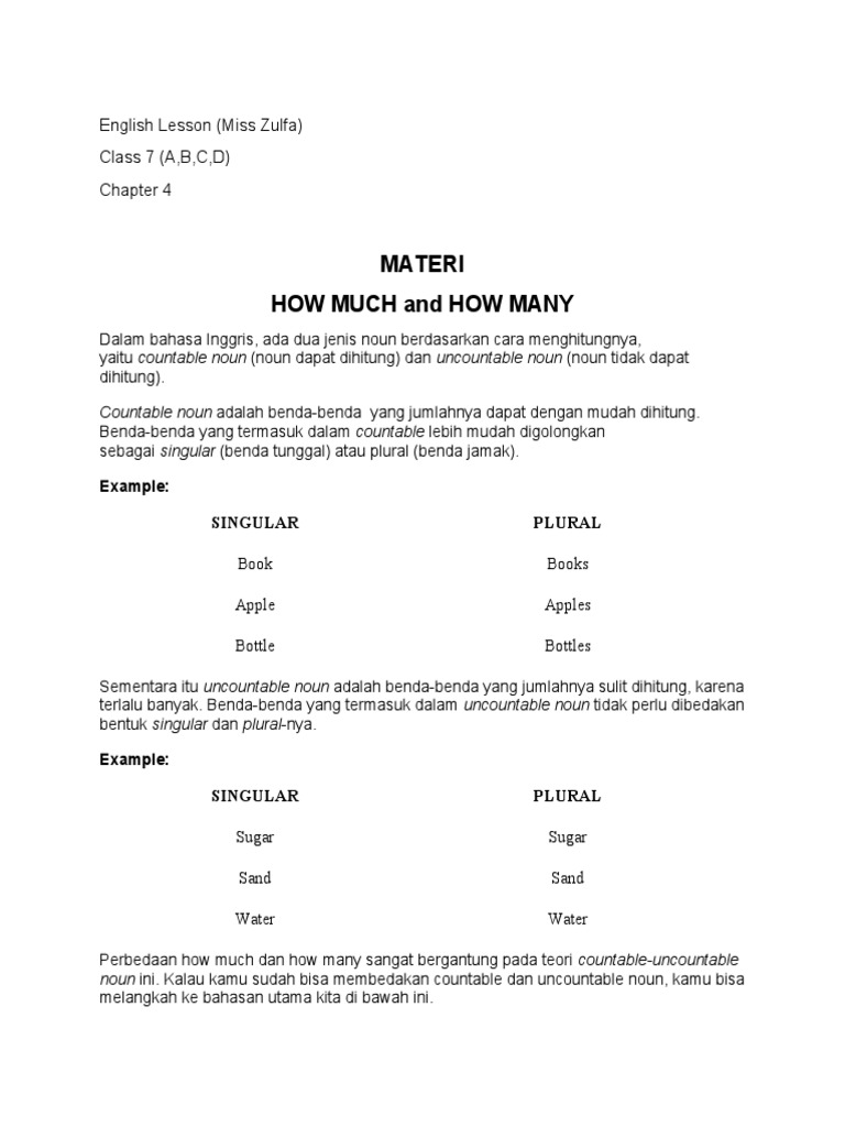 Chapter 4 (How Much and How Many) | PDF