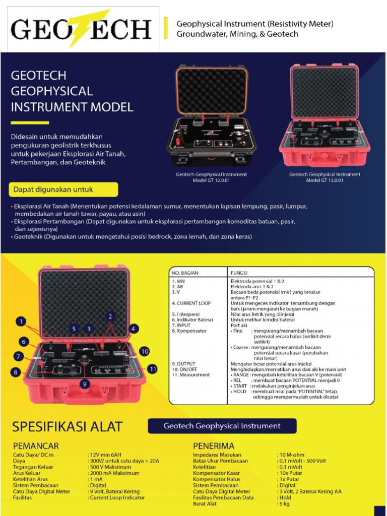 Brosur Alat Geolistrik Geotech | PDF