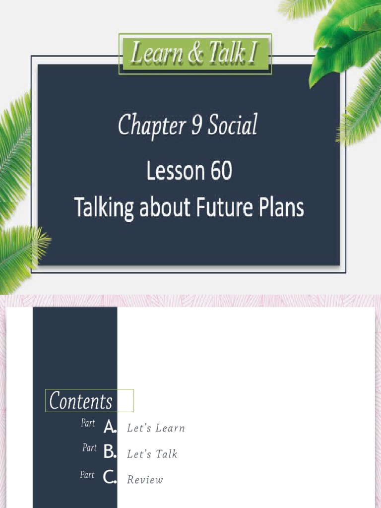 Lesson 60 Talking About Future Plans | PDF | Linguistics | Learning