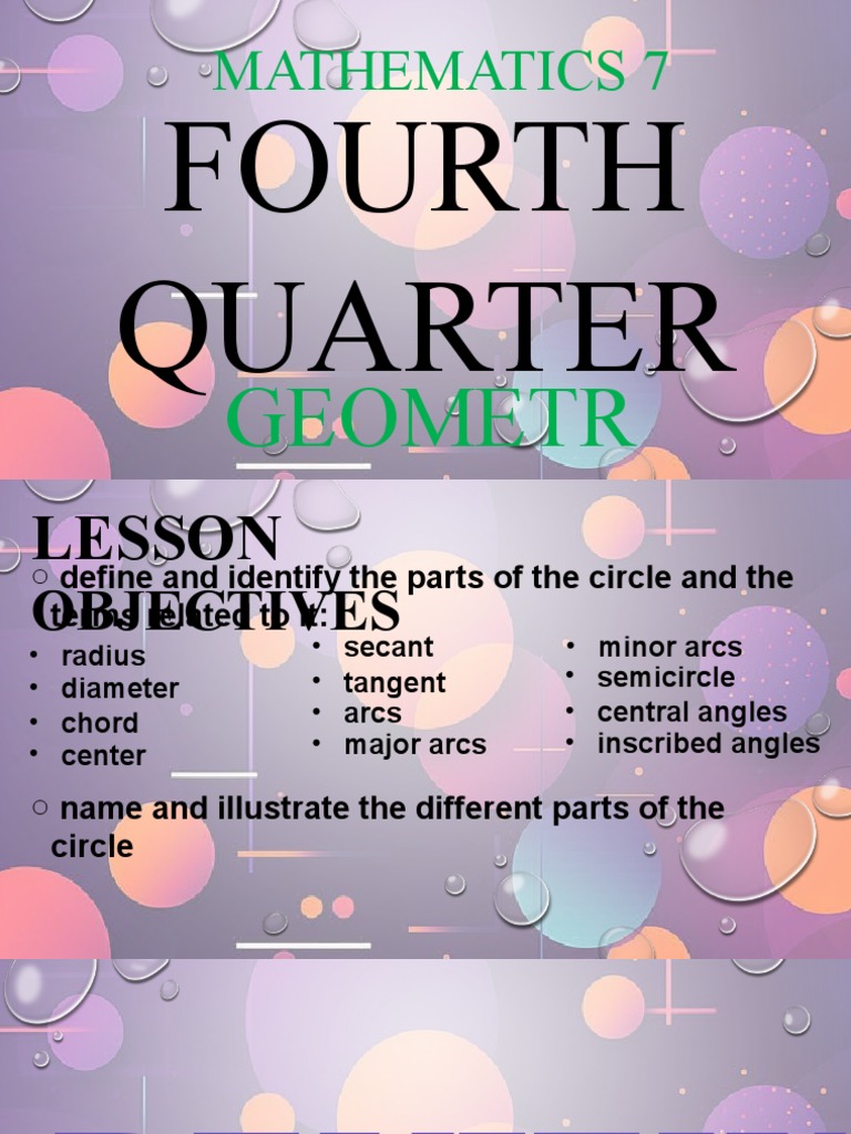 Parts of The Circle (Part 2) | PDF | Circle | Angle