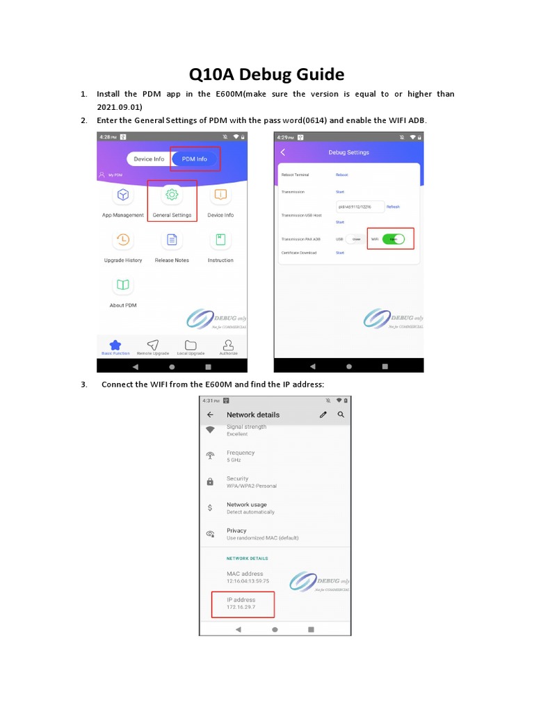 Debug Guide Device Q10A | PDF | Computers