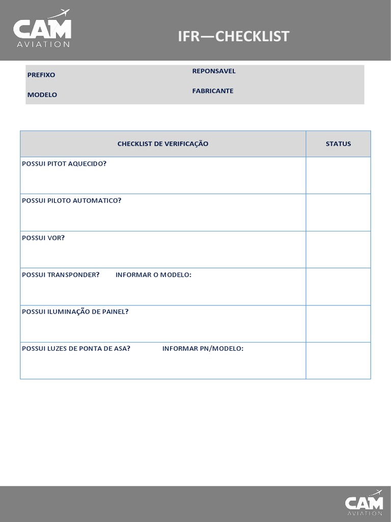 Checklist Ifr | PDF