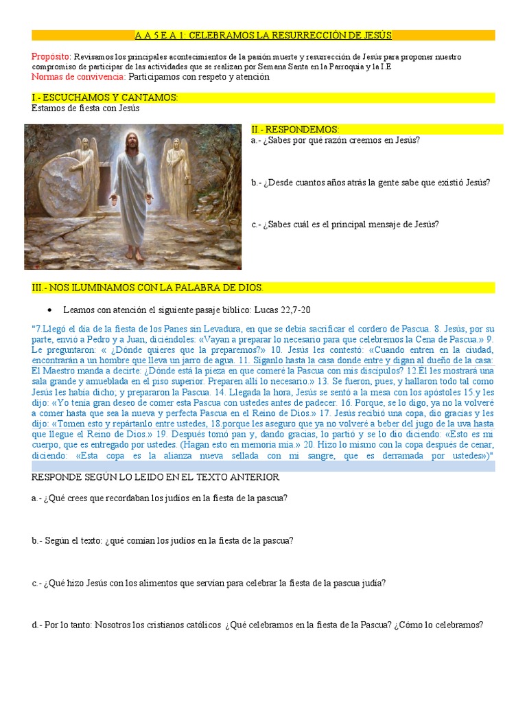 La Pascua | PDF | Pascua de Resurrección | Jesús