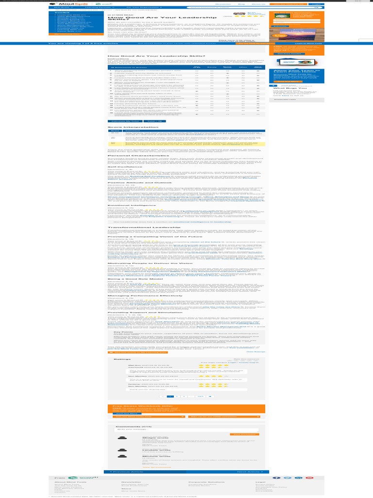 How Good Are Your Leadership Skills_ - Leadership Training | PDF ...