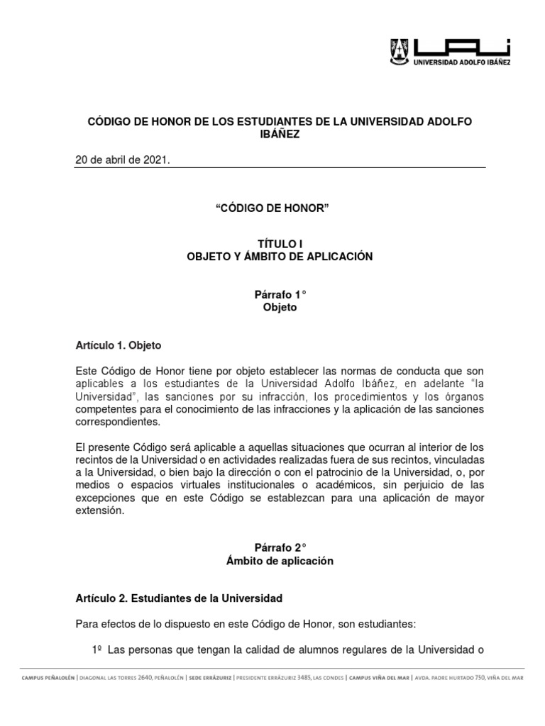 Codigo de Honor Uai 2021 | PDF | Fiscal | Justicia
