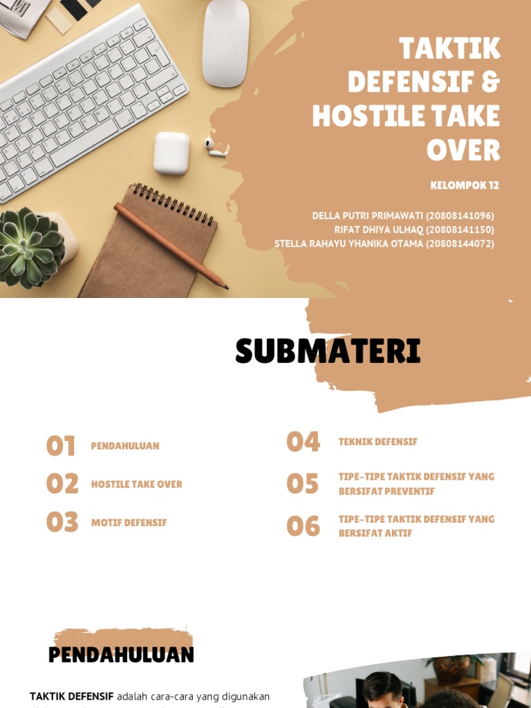 Taktik Defensif Akuisisi | PDF