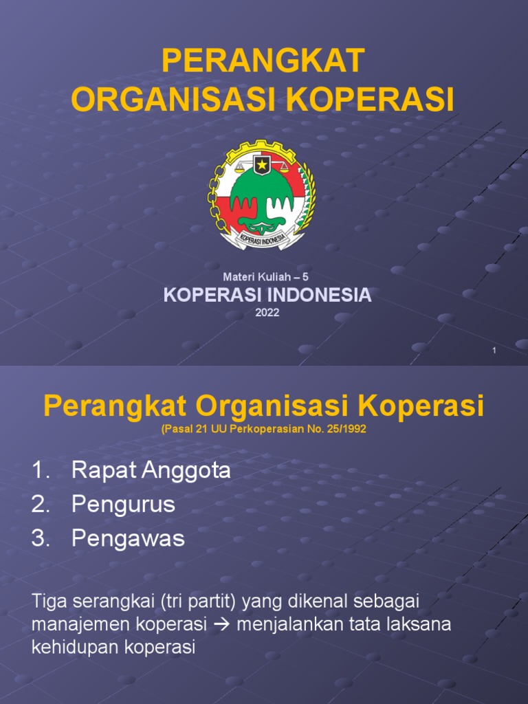 Perangkat Organisasi Koperasi | PDF