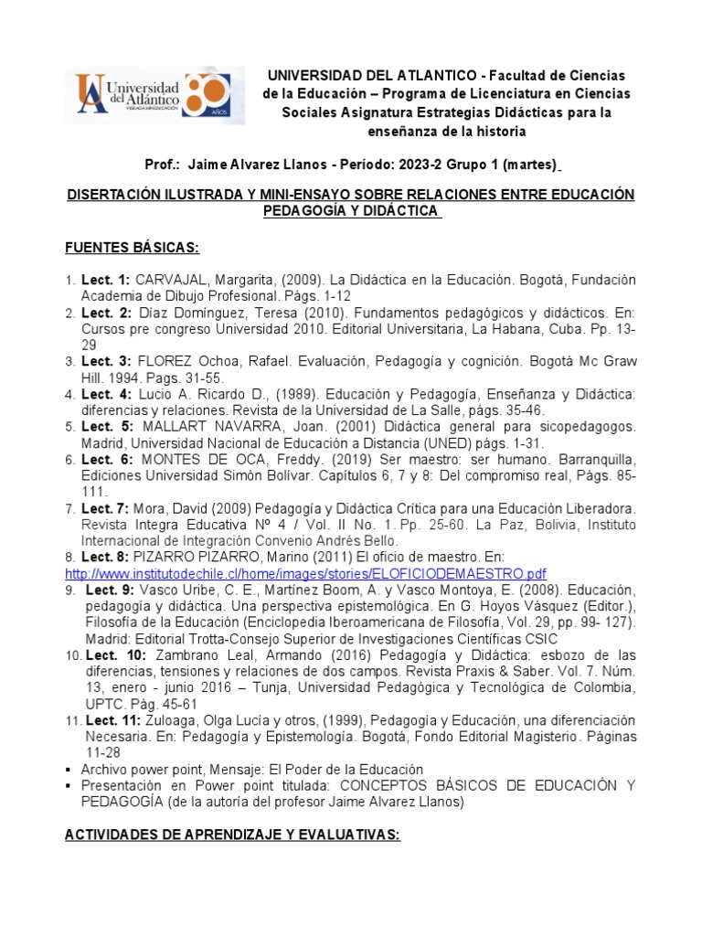 GUIA DISERTACIÓN ILUSTRADA Y MINIENSAYO TALLER EDUC. PEDAG. DIDÁC. Gr ...