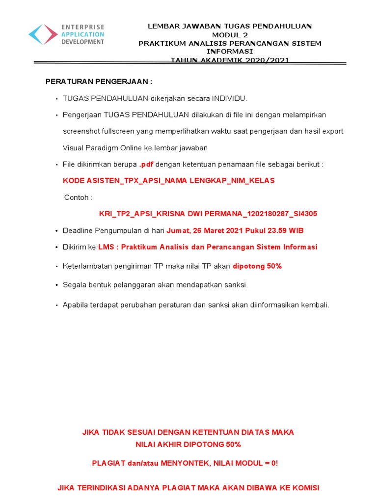(ID) Answer Sheet TP M2 APSI 2021 | PDF | Komputer