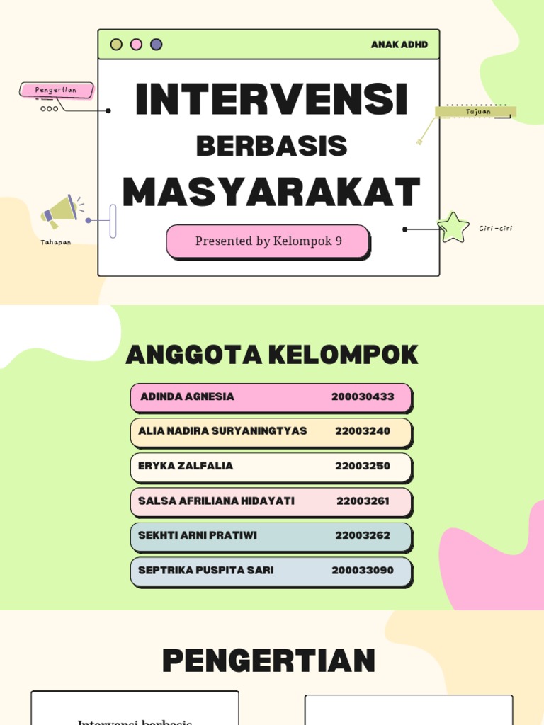 Kelompok 9 - Intervensi Berbasis Masyarakat | PDF | Kesehatan Holistik