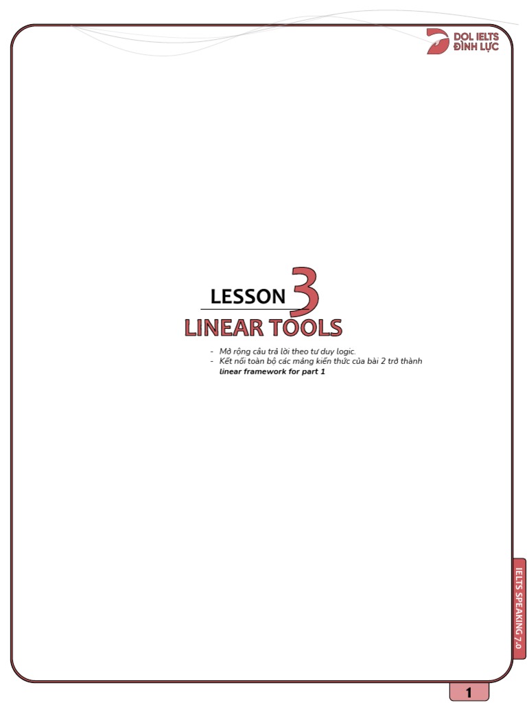 Linear Thinking for IELTS Speaking | PDF