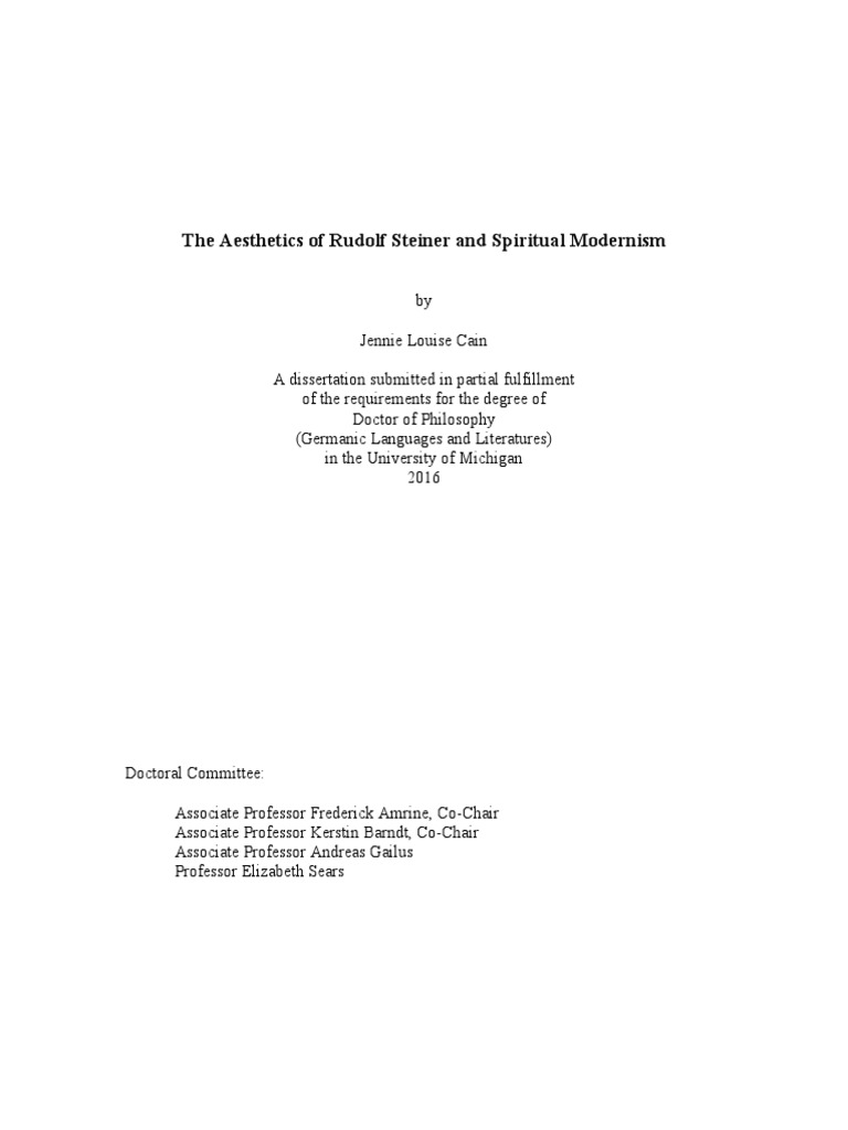 The Aesthetics of Rudolf Steiner and Spiritual Modernism | PDF | Rudolf ...