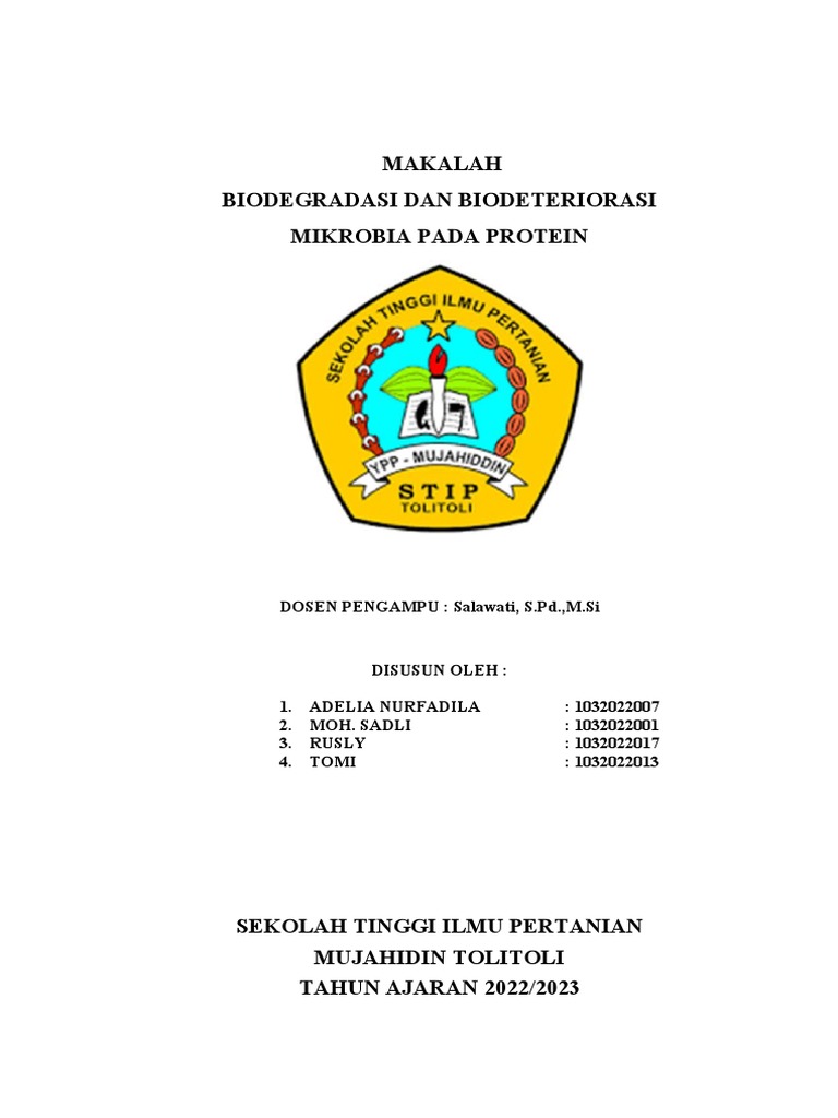 Biodegradasi dan Biodeteriorasi Protein Mikroba | PDF
