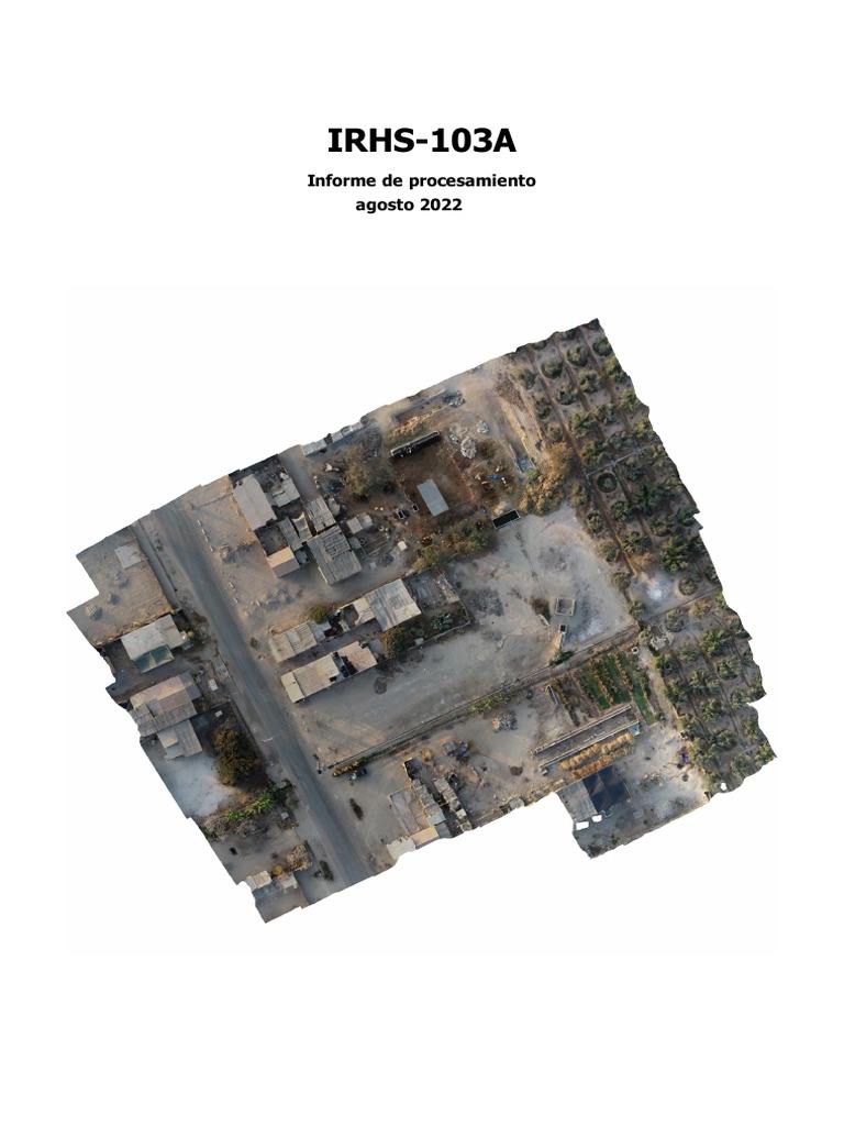 Informe Procesamiento Fotogrametria - Irhs-103a | PDF | Visión | Imagen