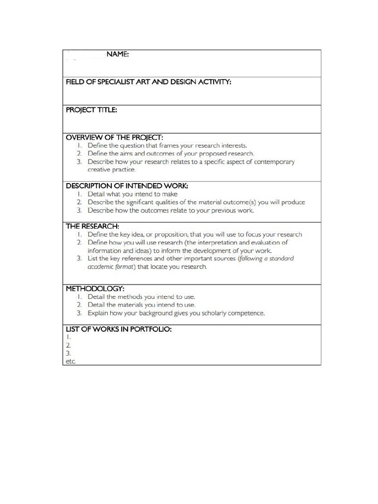Statement of Intent Template | PDF
