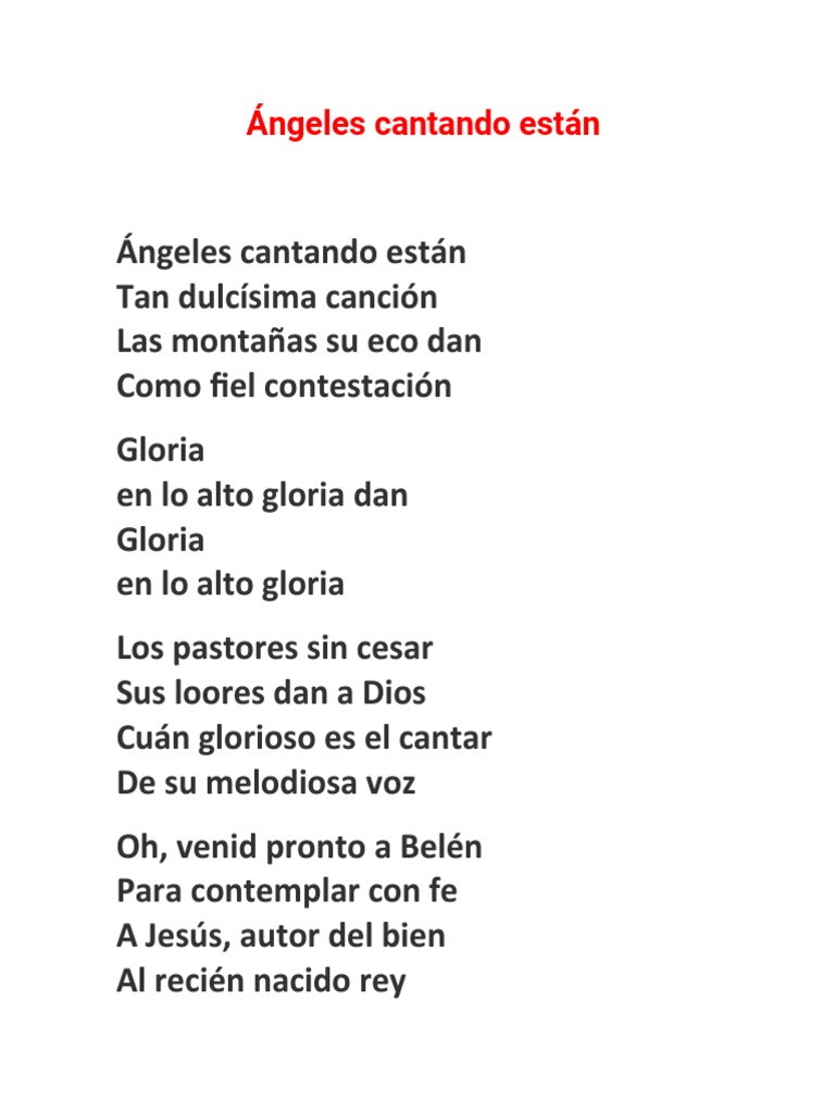 Ángeles Cantando Están | PDF