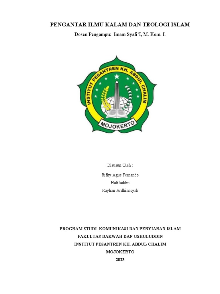 Makalah Ilmu Kalam Pdf