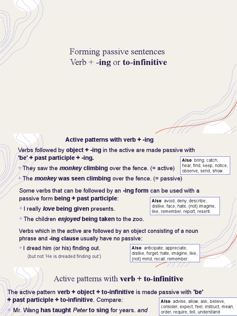 Passive Advanced Grammar | PDF | Verb | Grammar