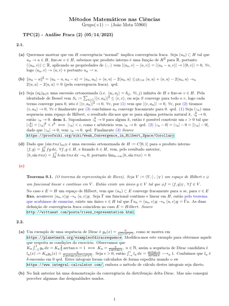 Weak Convergence Solved Problems | PDF | Derivado | Limite (Matemática) Weak Convergence Solved Problems | PDF | Derivado | Limite (Matemática)