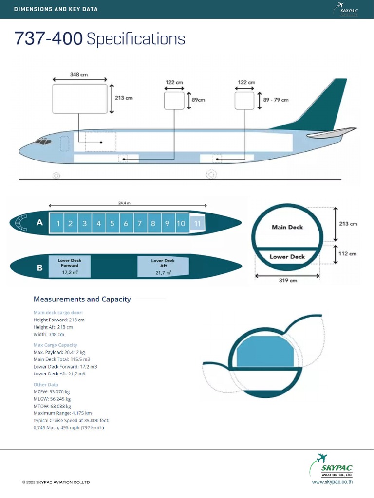 Boeing 737-400 Specifications Overview | PDF | Technology & Engineering