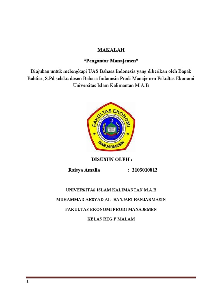 Makalah Uas Bahasa Indonesia | PDF