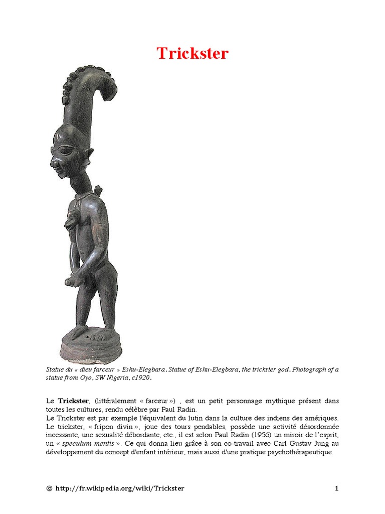 Le Fripon Divin : Mythes et Psychologie | PDF | Fripon | Psychologie