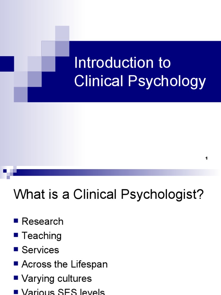 Clinical Psychology Essentials | PDF | Clinical Psychology | Psychologist