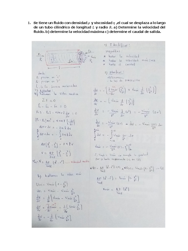 Ejercicios Viscosidad | PDF