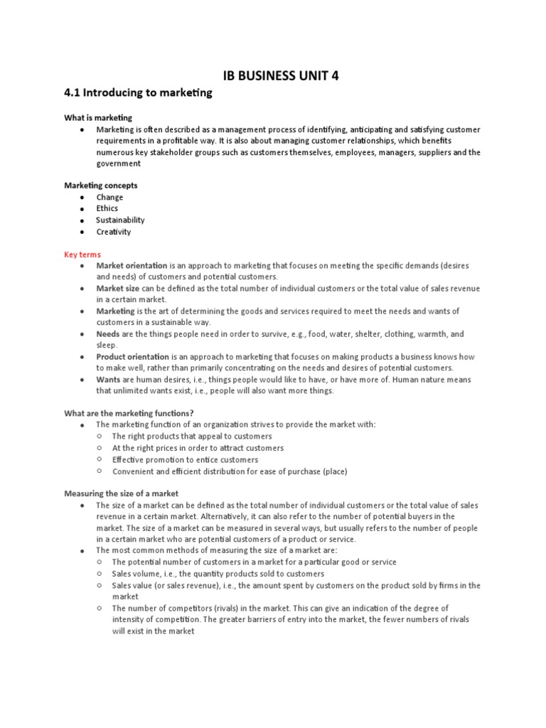 Unit 4 Marketing | Download Free PDF | Marketing | Market Segmentation