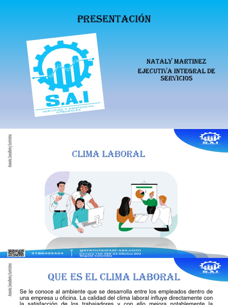 Mejora del Clima Laboral en Empresas | PDF | Crecimiento personal y ...