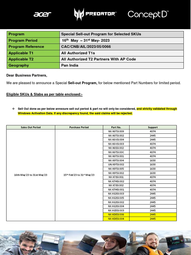 Special Sell-Out Program For Selected SKUs - May - 2023 - 2 | PDF ...