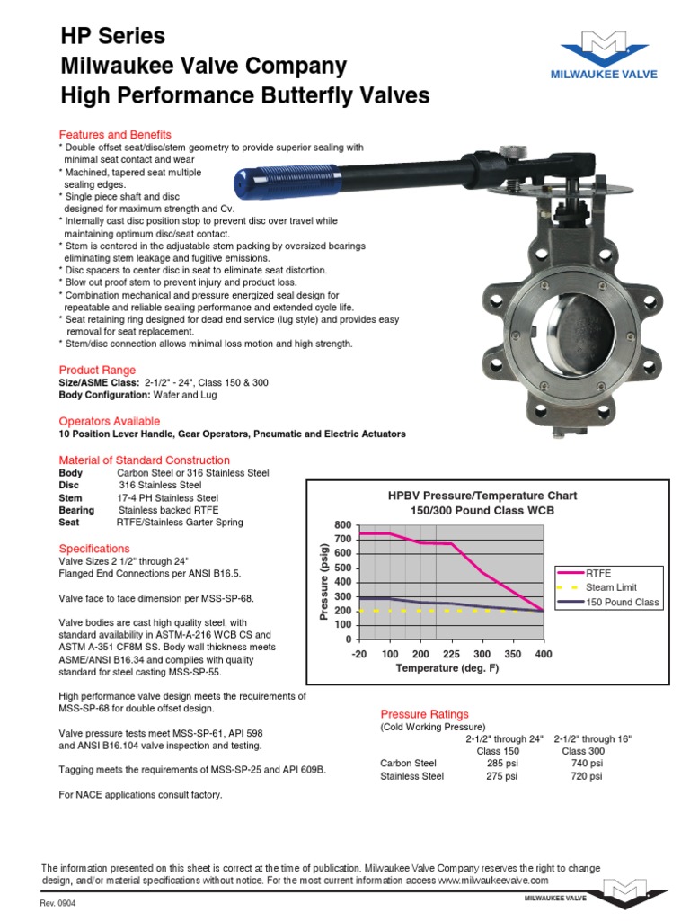 High-Performance Butterfly Valve Catalog | PDF | Valve | Mechanical ...