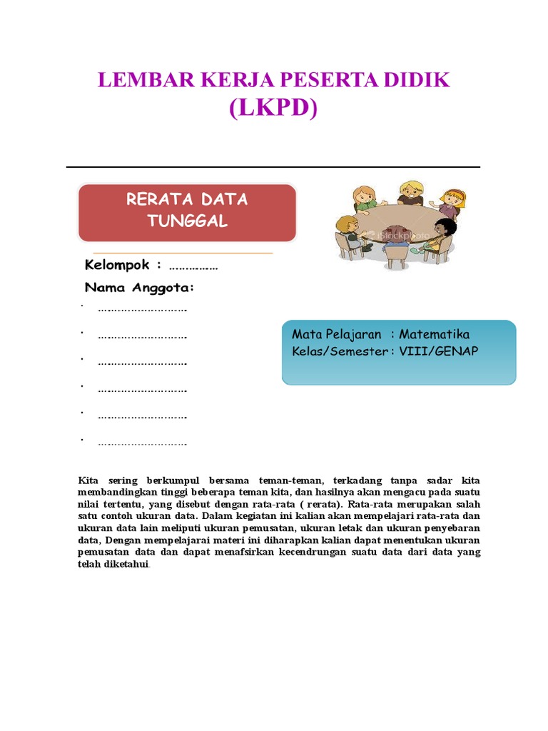 LKPD Rerata Data Tunggal | PDF