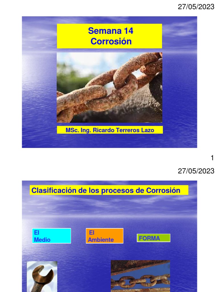 CLASE CORROSIÓN | PDF | Corrosión | Electroquímica