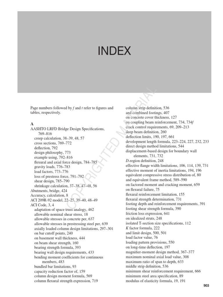 Index D Region Definition 248 PDF Beam Structure Bending