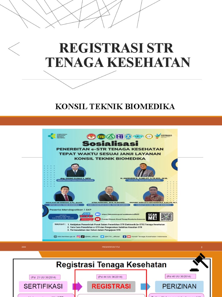 Registrasi STR Tenaga Kesehatan TBM BARU | PDF