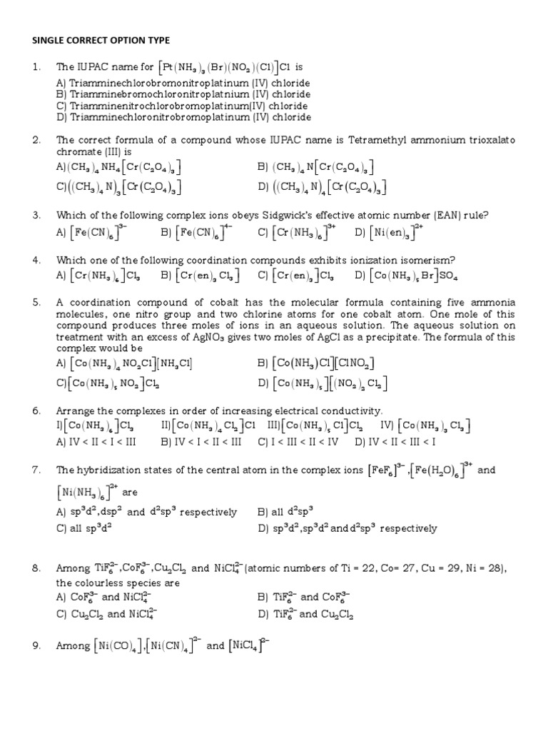 02_COORDINATION COMPOUNDS | PDF | Coordination Complex | Ligand