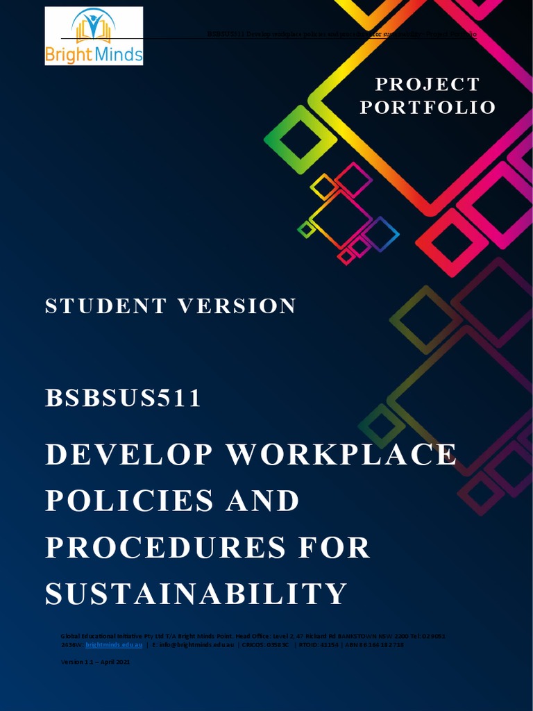 1_NS_BSBSUS511 _Project Portfolio (1) | PDF | Sustainability | Life ...