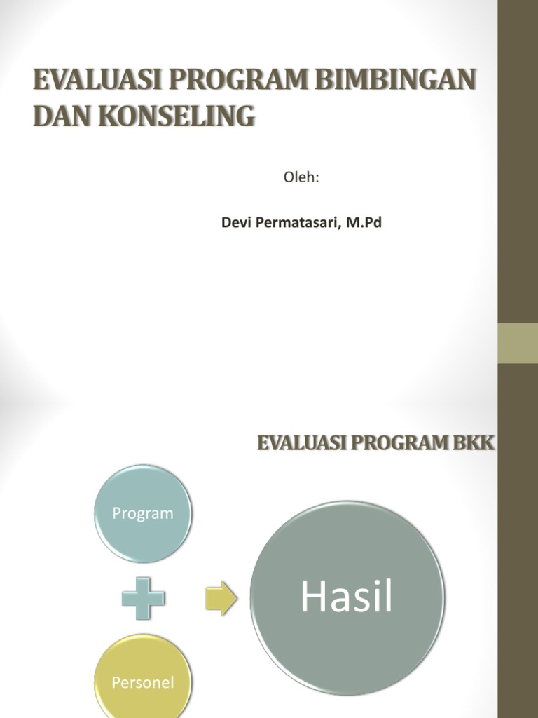 Evaluasi Program BK | PDF