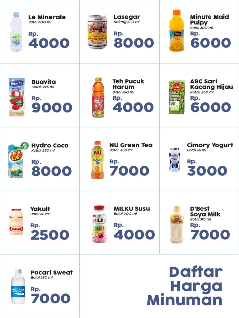 Daftar Harga Minuman | PDF