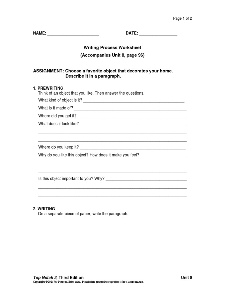 UNIT 08 Writing Process4th | PDF