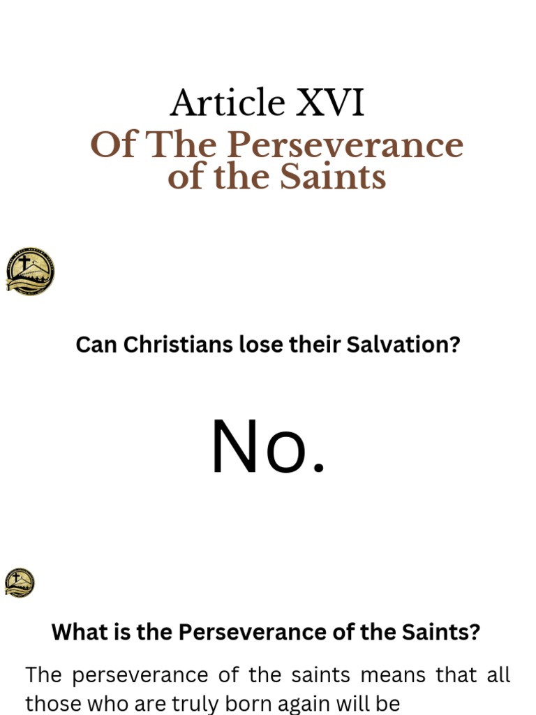 ARTICLES OF FAITH Part 6 | PDF | Perseverance Of The Saints | Assurance ...