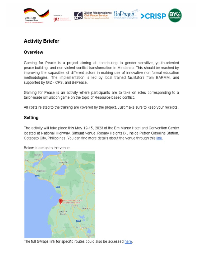 Activity Briefer | PDF