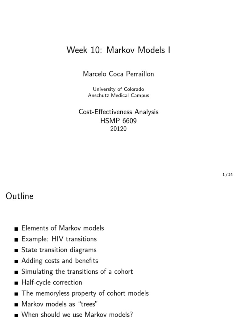 Lecture 10 Markov | PDF